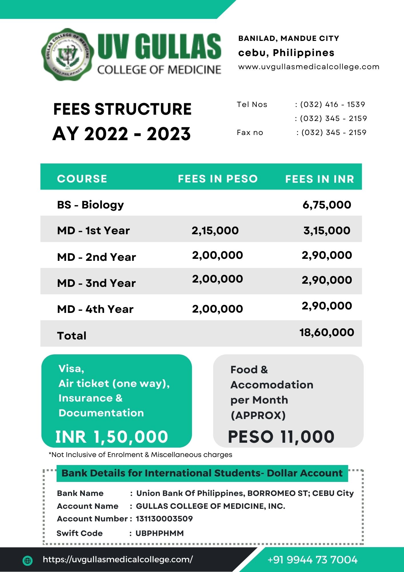 UV Gullas College Of Medicine Fees Structure 2022 Low cost Philippines 